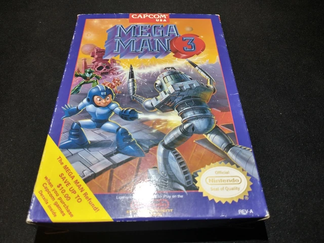 MEGA MAN 3 III Capcom Authentique Nintendo Nes Exmt + Condition Complet ...