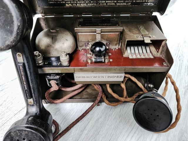 WW2 VINTAGE FIELD telephone Set D Mk V, Great Britain £71.06 - PicClick UK