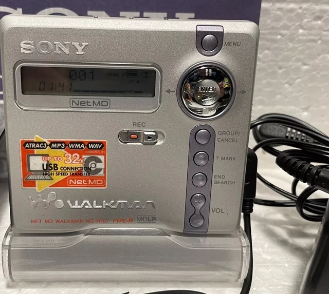 SONY MINIDISC MINI Disc player recorder Net MD Walkman MZ-N707 Type R ...