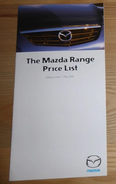 MAZDA RANGE UK Price List. May 2000 £4.00 - PicClick UK
