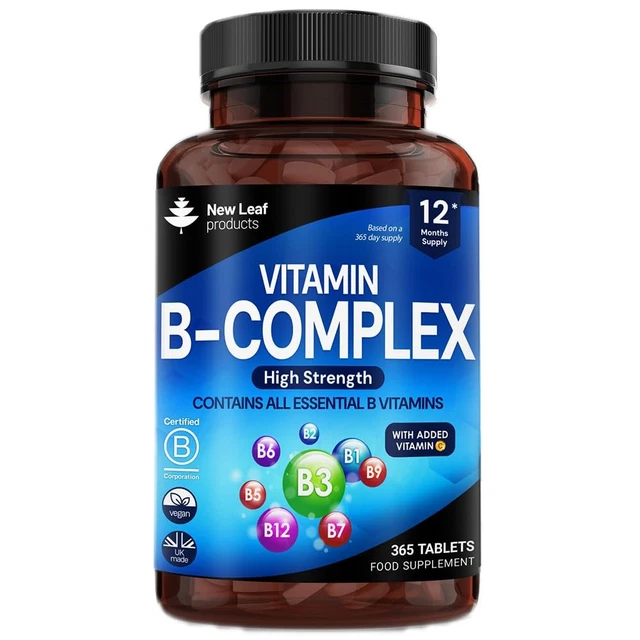 VITAMIN B COMPLEX - 365 Small Tablets - All 8 B 365 count (Pack of 1) £ ...
