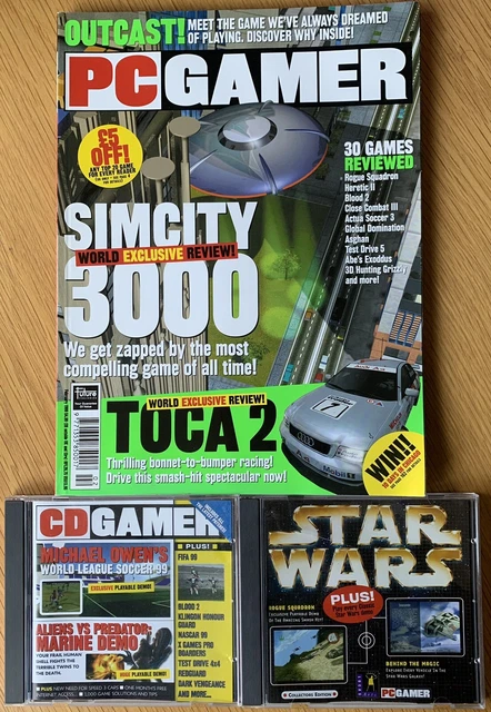 PC GAMER MAGAZINE Issue 66 - February 1999 - Demo CD - Sim City 3000 ...