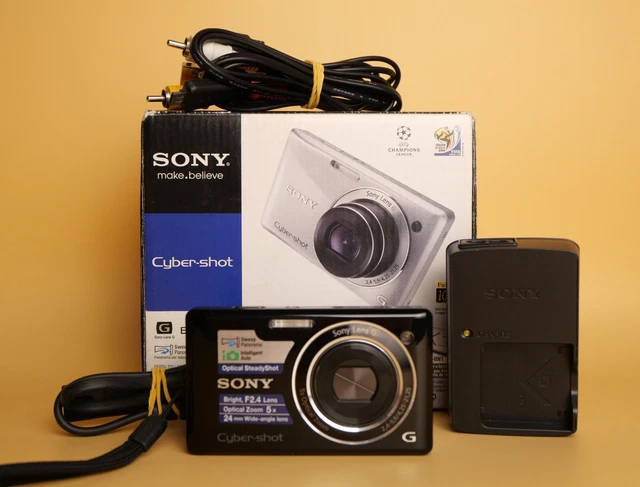 SONY CYBER-SHOT DSC-W390 14.1 Mpx Black Vintage Digital Camera Tested ...