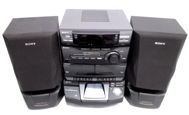 SONY LBT-XB20 CHUNKY 90s Hi-fi System & Stereo Speakers Black - C66 £35 ...