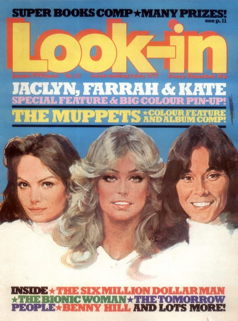 LOOK-IN MAGAZINE 2 July 1977 Charlies Angels Front Cover. Six Million ...