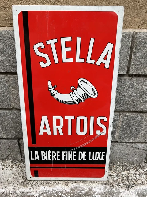 BIRRA STELLA ARTOIS Insegna Pubblicità tabella Serigrafata Anni 80 ...