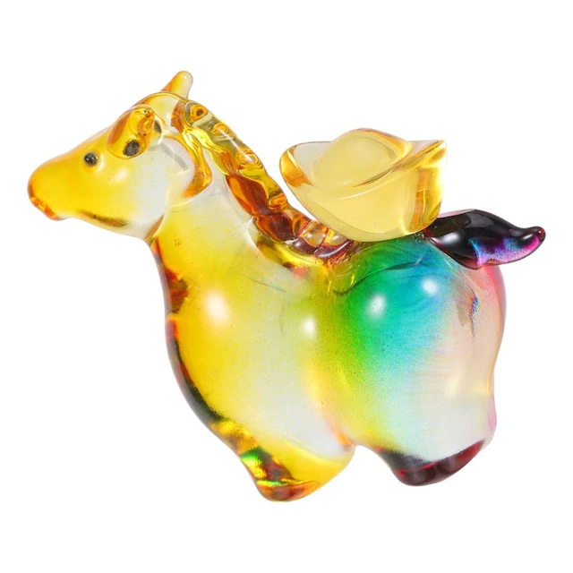 HORSE FIGURINE CHINESE New Year Decoration 2026 Glass Zodiac Animal ...