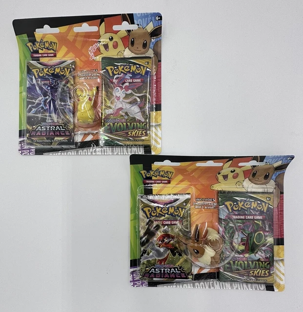 POKÉMON BUNDLE 2X 2-Pack Blister Evoli/Pikachu Evolving Skies/Astral Radiance B3 EUR 20,00 ...