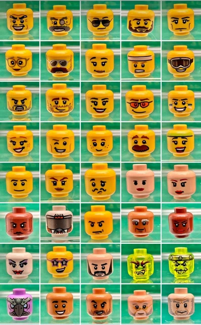LEGO MINIFIGURE HEAD, Female, Male, Different Series Sets, 55 Types, 1 ...