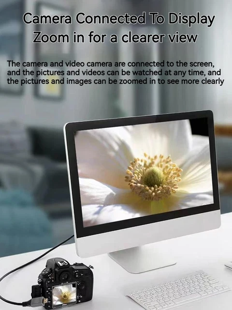 8K HD SLIMLINE Micro Compatible-HDMI Camera Ultrabook Monitor Cable $16 ...