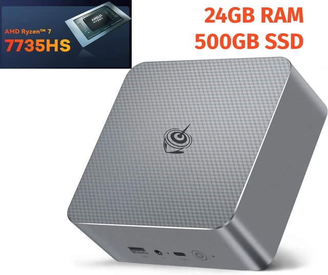 *NEW* BEELINK EQR6 Mini PC AMD Ryzen 7 7735HS (8C/16T) 24GB RAM 500GB ...