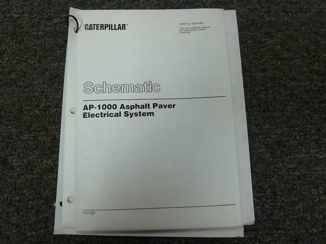 CATERPILLAR CAT AP-1000 Asphaltfertiger elektrisches System Schema ...
