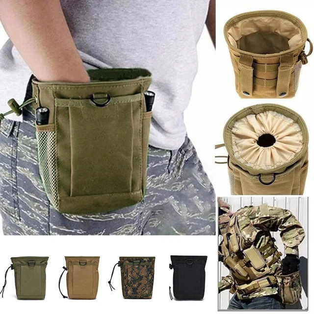 HEAVY DUTY TACTICAL Molle Drop Dump Magazine Pouch Utility Hunting Gun ...