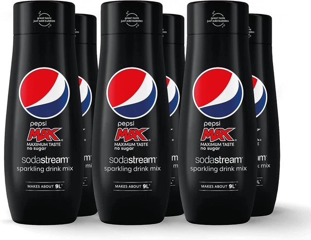 6 PACK - SodaStream Pepsi Max Syrup 440ml Concentrate Sparkling Fizzy ...