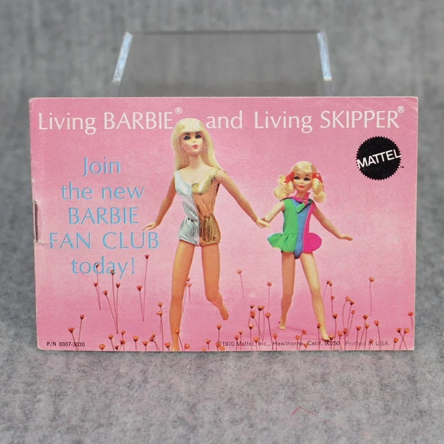 VINTAGE 1970S BARBIE MATTEL Doll Booklet Living Barbie Rare HTF Catalog ...