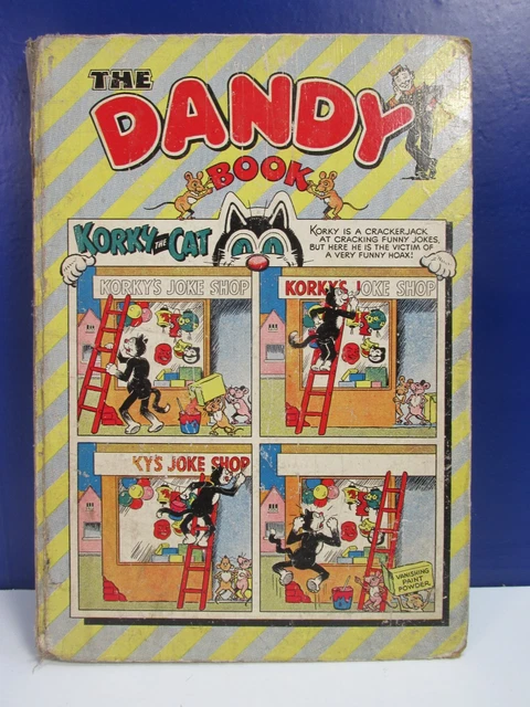 ORIGINAL VINTAGE THE DANDY BOOK ANNUAL 1956 comic KORKY THE CAT £33.93 ...