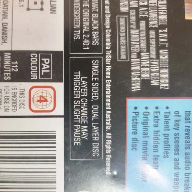 S.W.A.T DVD R4 FREE POST Samuel L. Jackson, Colin Farrell Action ...