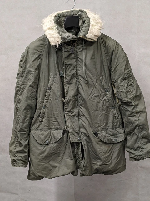 US AIR FORCE Vintage 1979 ECW N3B Snorkel Parka Jacket Coat - Large EUR ...