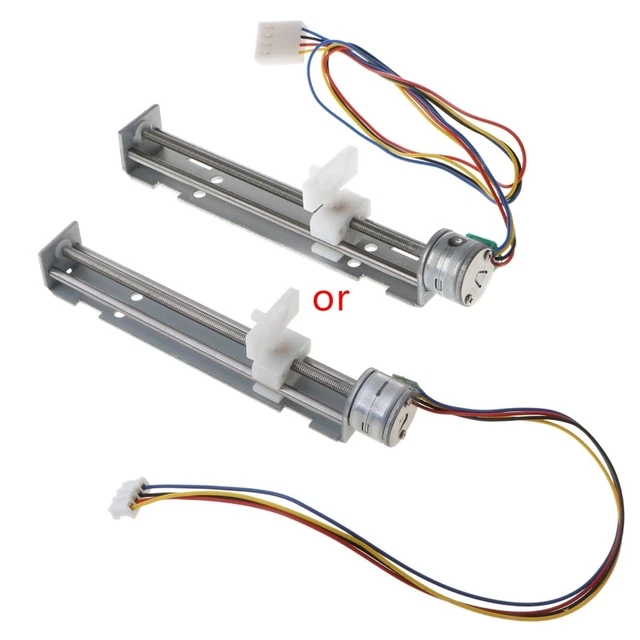 DC 4-9V DRIVE Stepper Motor Screw with Nut Slider 2 Phase 4 Wire For E ...