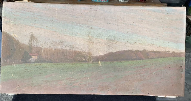 TABLEAU ANCIEN HUILE Peinture Toile Paysage de Campagne impressionniste XIXe EUR 20,00 - PicClick FR