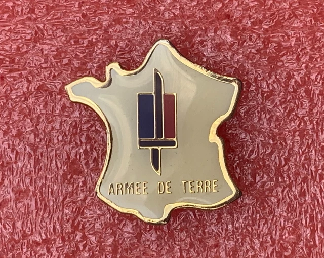 T33 PINS MILITAIRE Logo Emblème ARMEE DE TERRE CARTE DE FRANCE Vintage ...