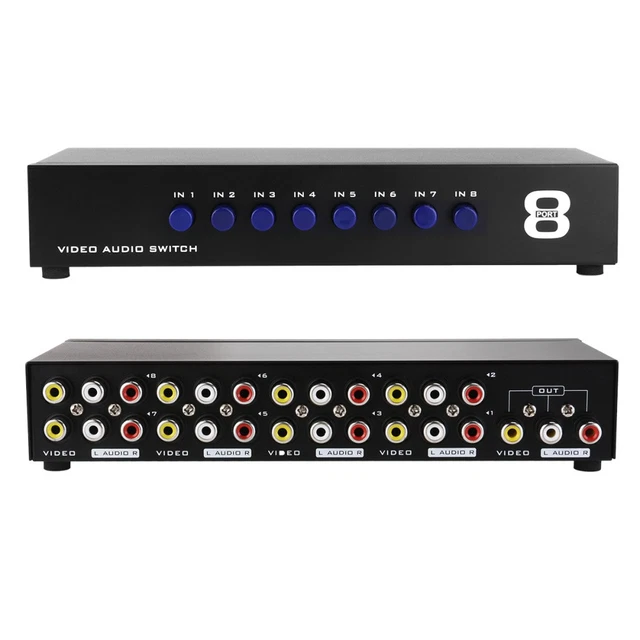 8 PORTS COMPOSITE Video Audio 3 AV Out £40.99 - PicClick UK