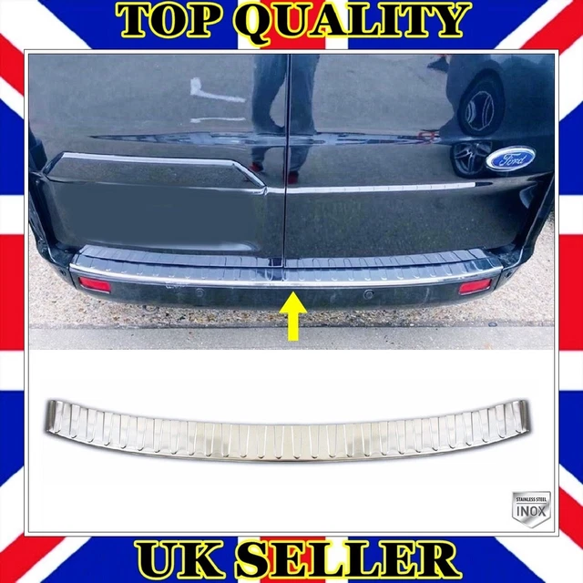 CHROME REAR BUMPER Protector GLOSSY For Ford CUSTOM TOURNEO / TRANSIT ...
