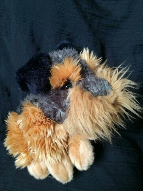 KEEL TOYS SUPERSOFT Plush Schnauzer Grey And Tan Beanie Dog £8.66 ...