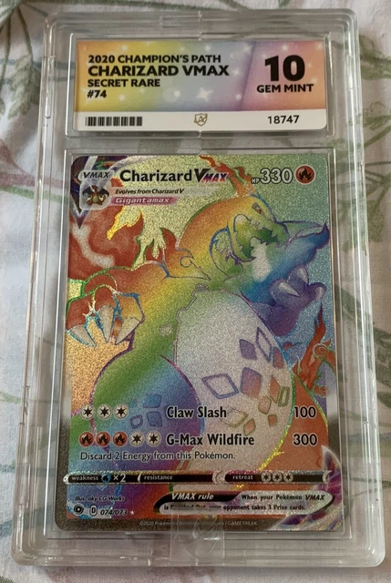 CHARIZARD VMAX RAINBOW Rare MINT 74/73 Champion's Path Pokémon - ACE ...