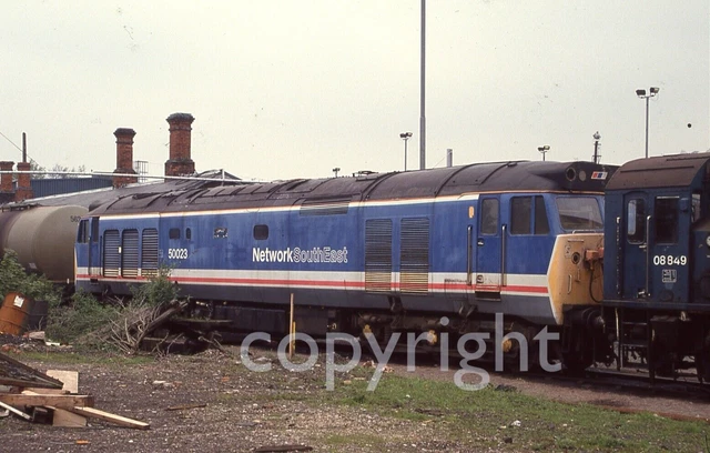 ORIGINAL 35MM DIESEL Railway Slide 50023 Exeter TMD 1991 £1.25 ...