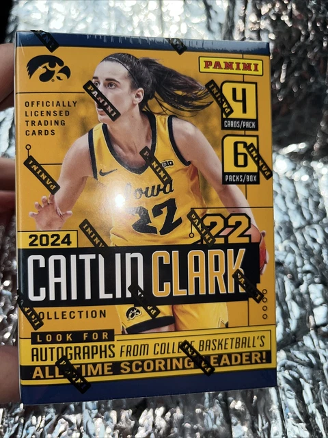 RARO 2024 PANINI Caitlin Clark Collezione Blaster Box Hy-Vee Esclusivo ...
