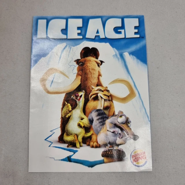 2002 BURGER KING FOX Ice Age Toy Collection - Mini Paper Insert Poster ...