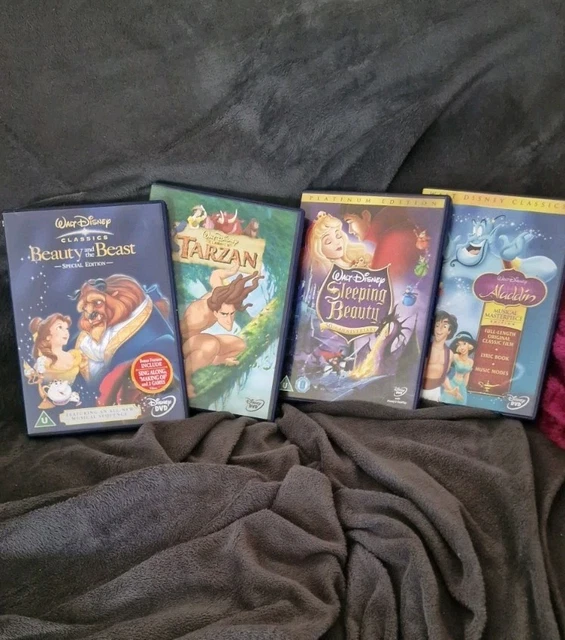 DISNEY CLASSICS DVD Bundle Beauty & the Beast, Aladdin, Tarzan, Sleeping Beauty £9.04 - PicClick UK