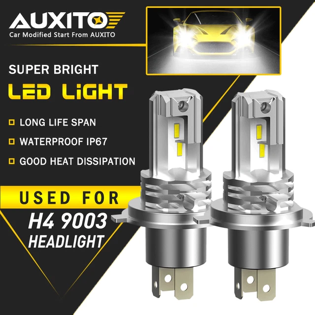 2X AUXITO H4 9003 LED Headlight Kit High/Low Beam Bulb Canbus Error Free M4 EXC EUR 28,10 ...