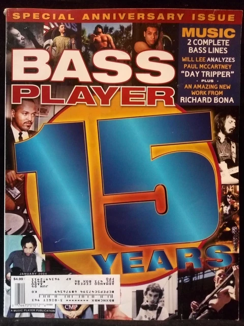 BASS PLAYER BASS Guitar Magazine Issue January 2004 15 Year Anniversary ...