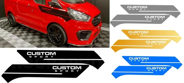 FORD TRANSIT CUSTOM Sport Van Side Decals Vinyl Stickers Graphics Car ...