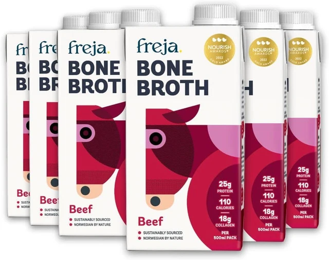 FREJA BEEF BONE Broth Grass-Fed Collagen, Protein & Amino Acids Low ...