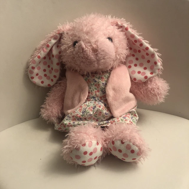 CHAD VALLEY DESIGN A Bear Bunny Rabbit Pink Soft Toy Plush 15” & Outfit ...