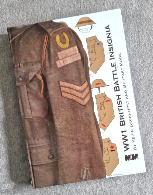 WW1 BRITISH BATTLE Insignia book Kevin Beckhurst Army badges helmets ...