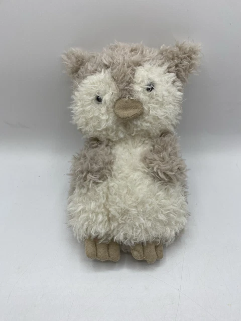 JELLYCAT LITTLE OWL Wee Owl 8" Beige White Plush Soft Cuddly Toy Beanie ...