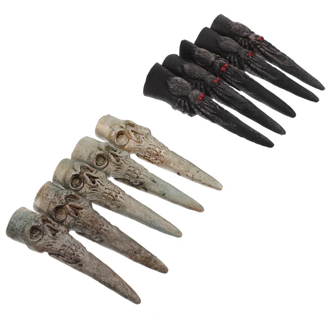10 PCS FAKE Witch Fingers Plastic Fingernails for Cosplay Party Vampire ...