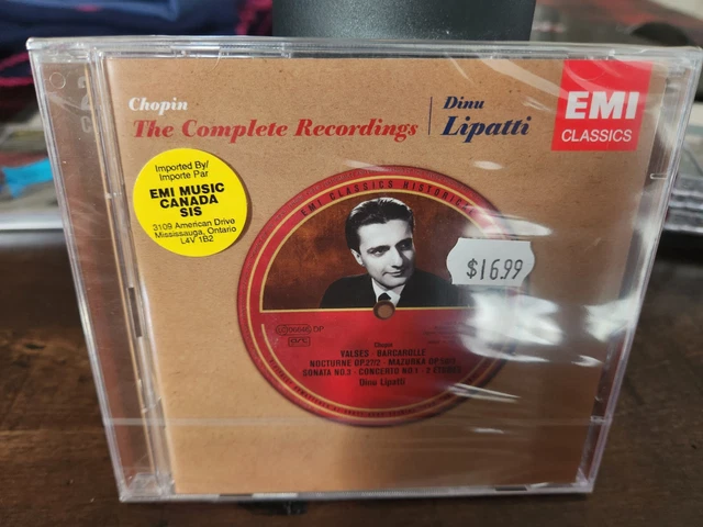 2 CD FRÉDÉRIC Chopin The Complete Recordings by Dinu Lipatti EMI Classics $18.00 - PicClick CA