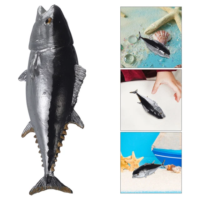 REALISTIC FISH MODEL Fish Figurine Lifelike Simulated Tuna Figure ...