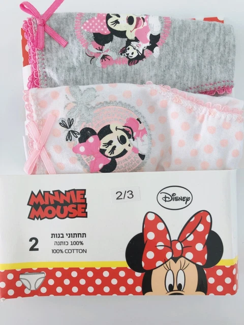 NEW 2 PIECES Girls Children Minnie Mouse Cotton Panties Underwear ...