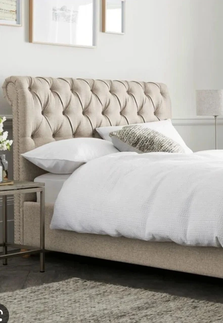 NEXT BED FRAME Mattress Westcott King Size 2 Large Draws New Natural ...