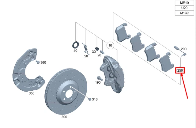 MERCEDES-BENZ W206 C43 AMG Bremsbeläge vorn Satz A0004210602 NEU ...