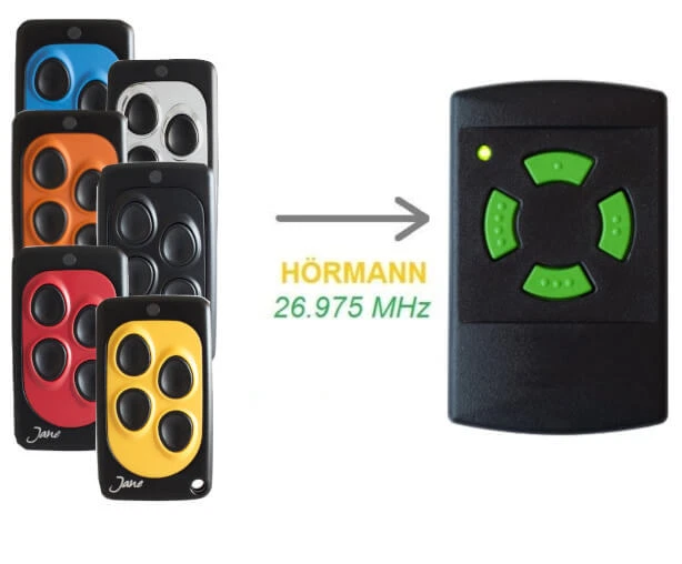 HANDSENDER FÜR HÖRMANN 26,975 MHz farbig HSM / HS 4 Garagentoröffner 27 Funk 26 EUR 29,90 ...
