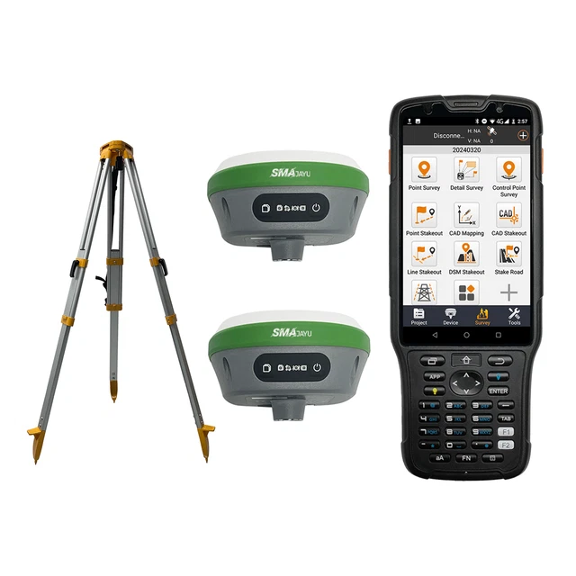 GNSS RTK SURVEYING Equipment R26 V2 Rover Base With Tripod,Collector ...