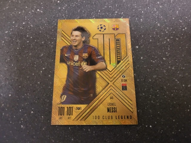 MATCH ATTAX EXTRA 2024/25 No 345 Lionel Messi Hundred 100 Club Legend ...