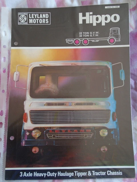 LEYLAND HIPPO BROCHURE Sep 1968 English text ref 1046 £9.00 - PicClick UK